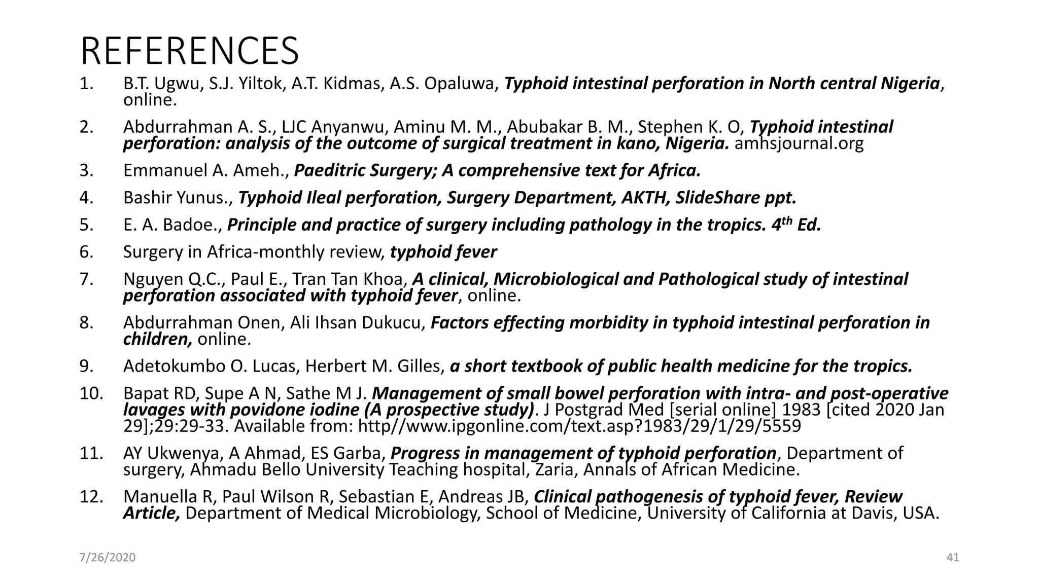 Typhoid intestinal perforation | PPTX