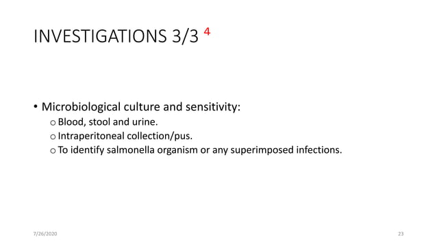 Typhoid intestinal perforation | PPTX | Infectious Diseases | Diseases ...