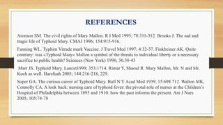 HISTORY OF TYPHOID MARY AND HER CONTRIBUTION TO THE DEVELOPMENT ...
