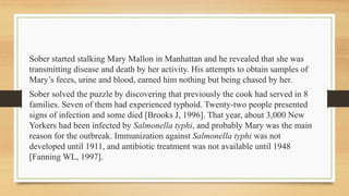 HISTORY OF TYPHOID MARY AND HER CONTRIBUTION TO THE DEVELOPMENT ...