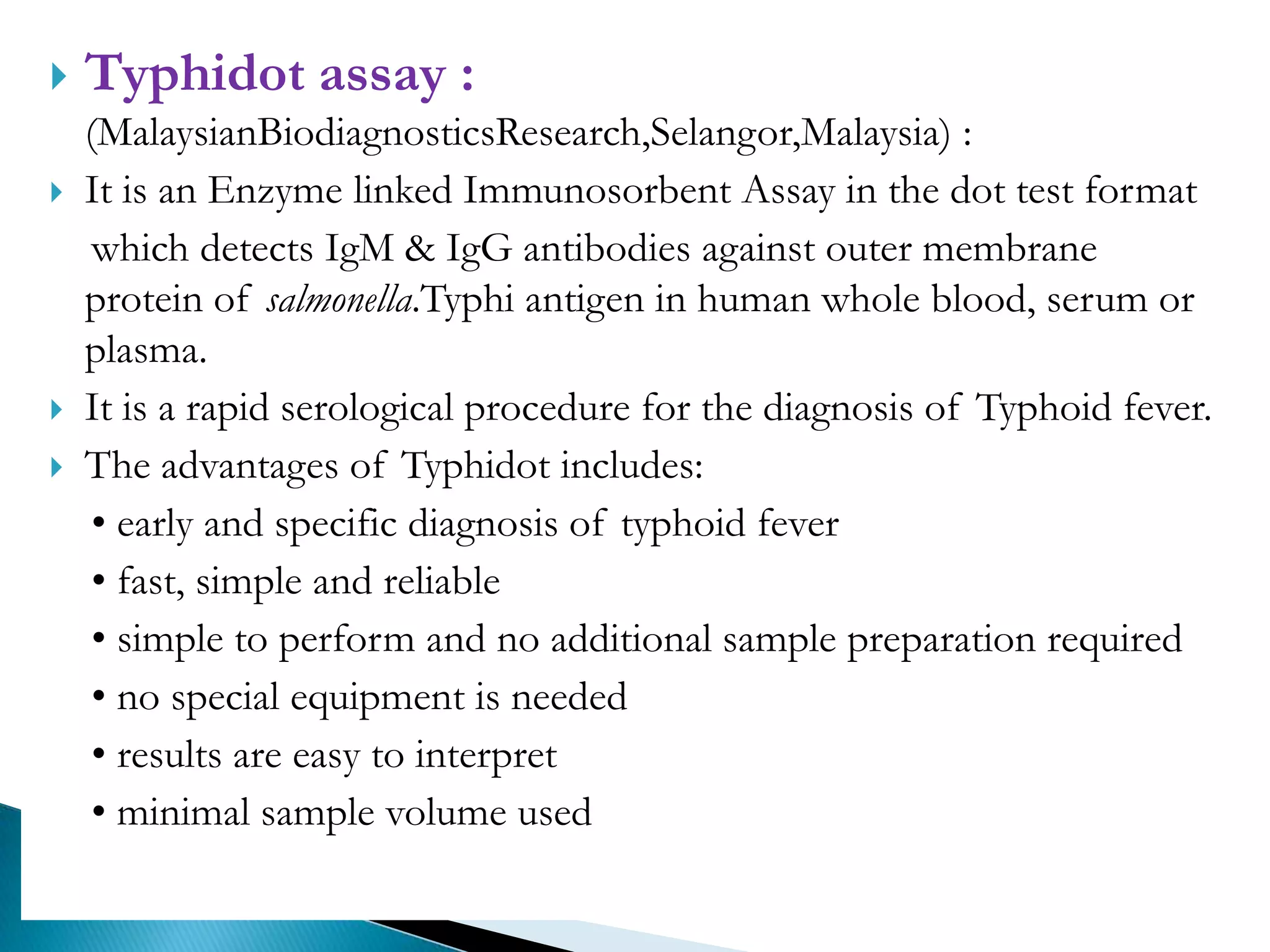 Typhoid serology | PPTX