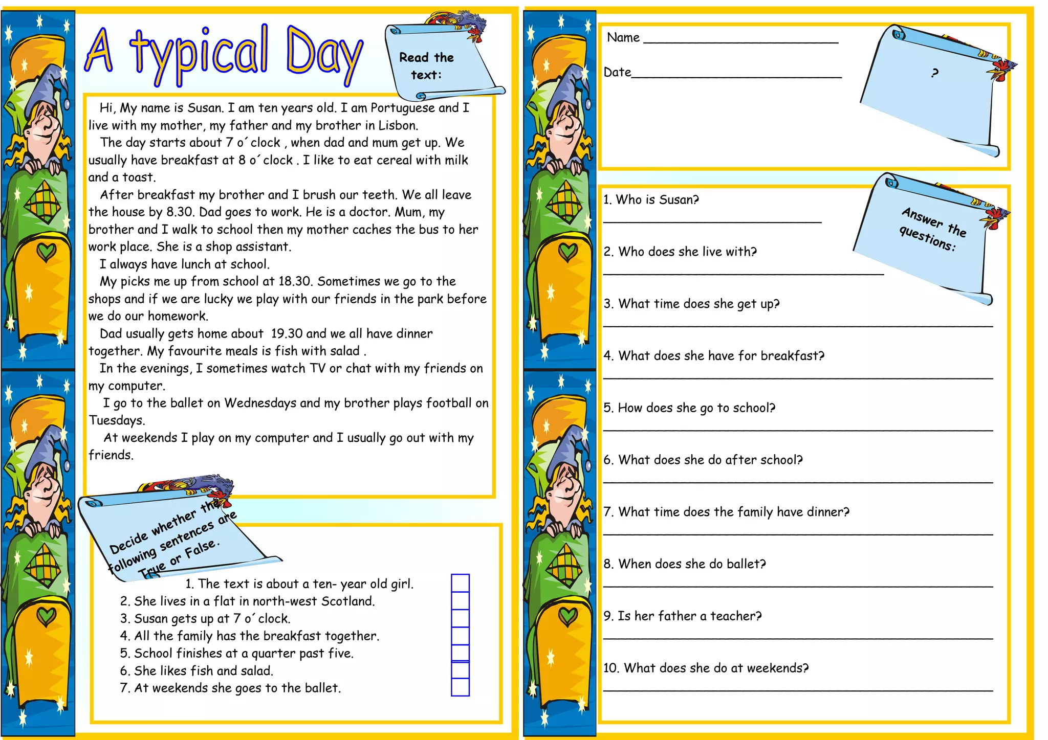 Activity # 2 A typical day | DOC