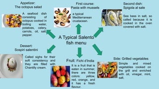 Typical dishes of Salento. Erasmus+ Presentation | PPT