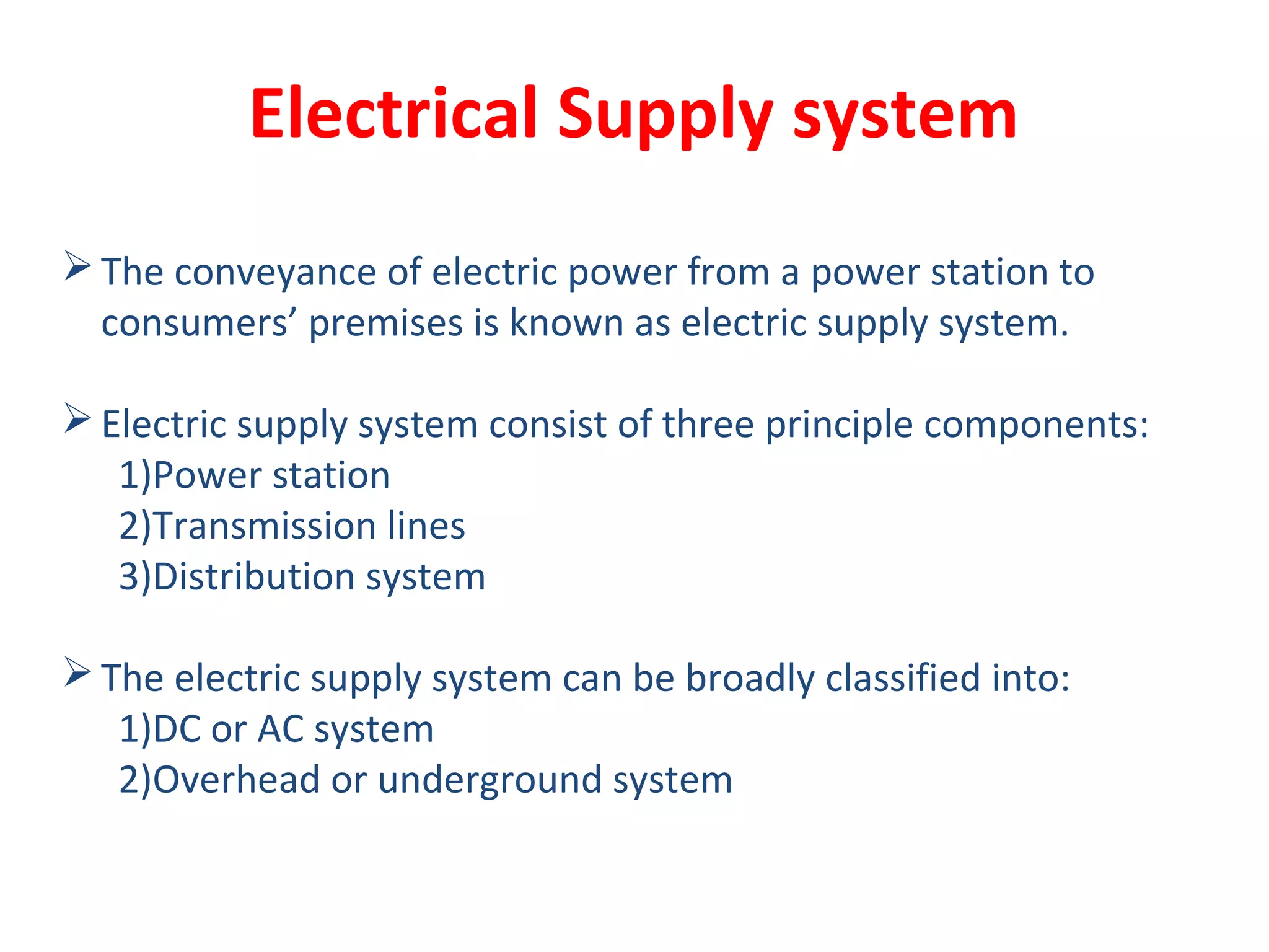 Typical a.c. supply system | PPT
