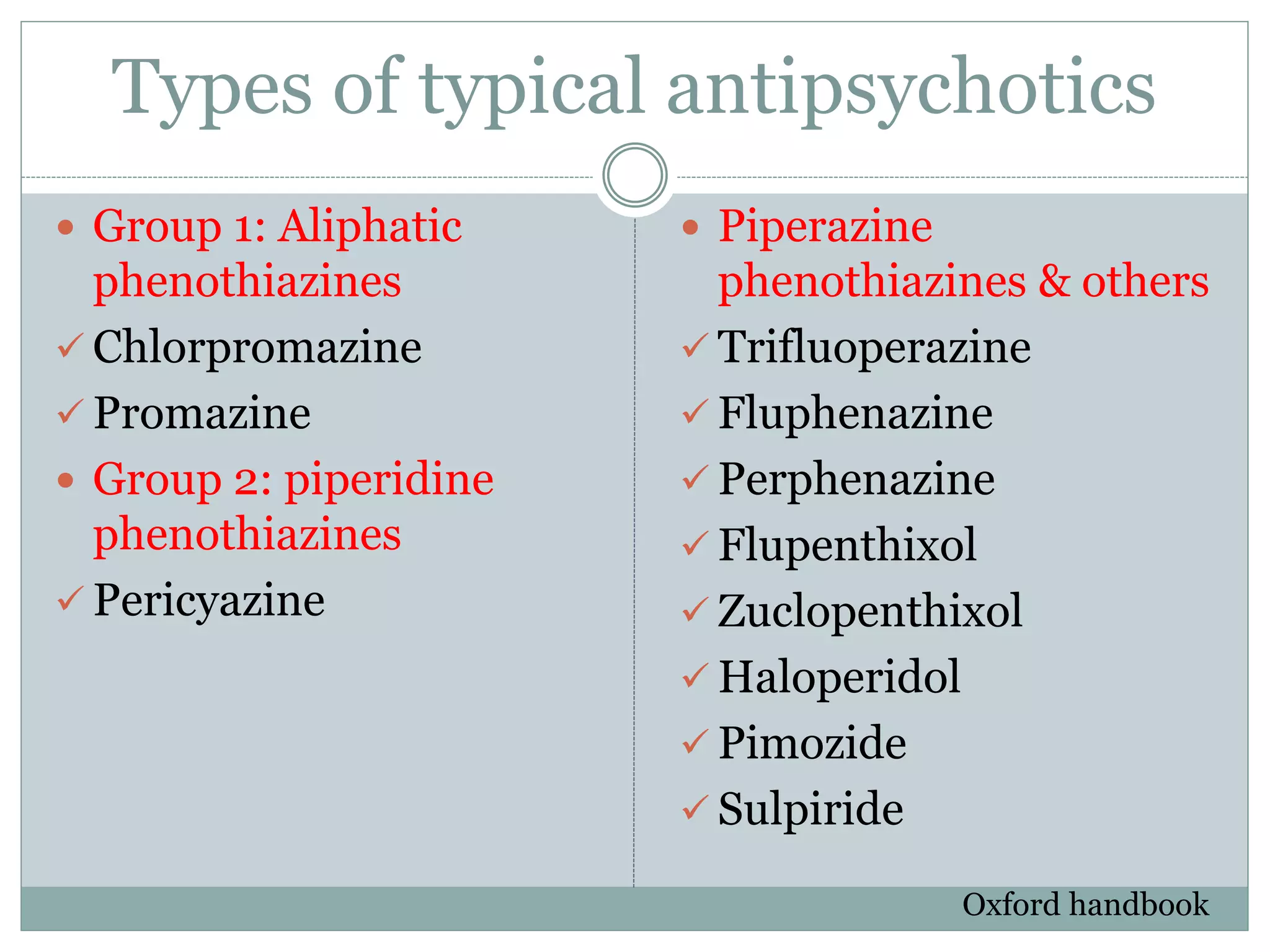 Typical antipsychotics | PPTX