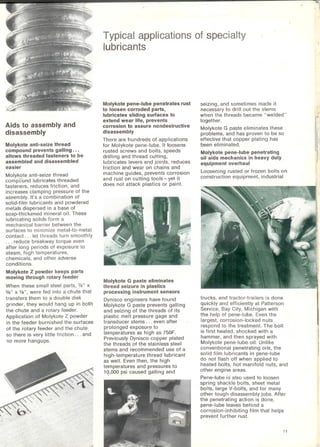 Typical applications of molykote products 2 | PDF