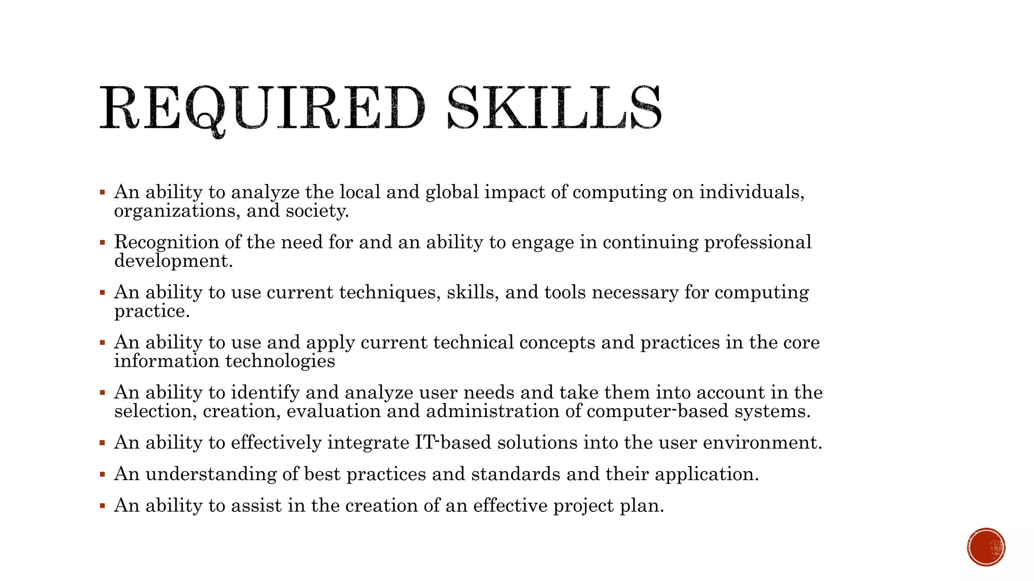 Typical characteristics of IT gradutes | PPTX