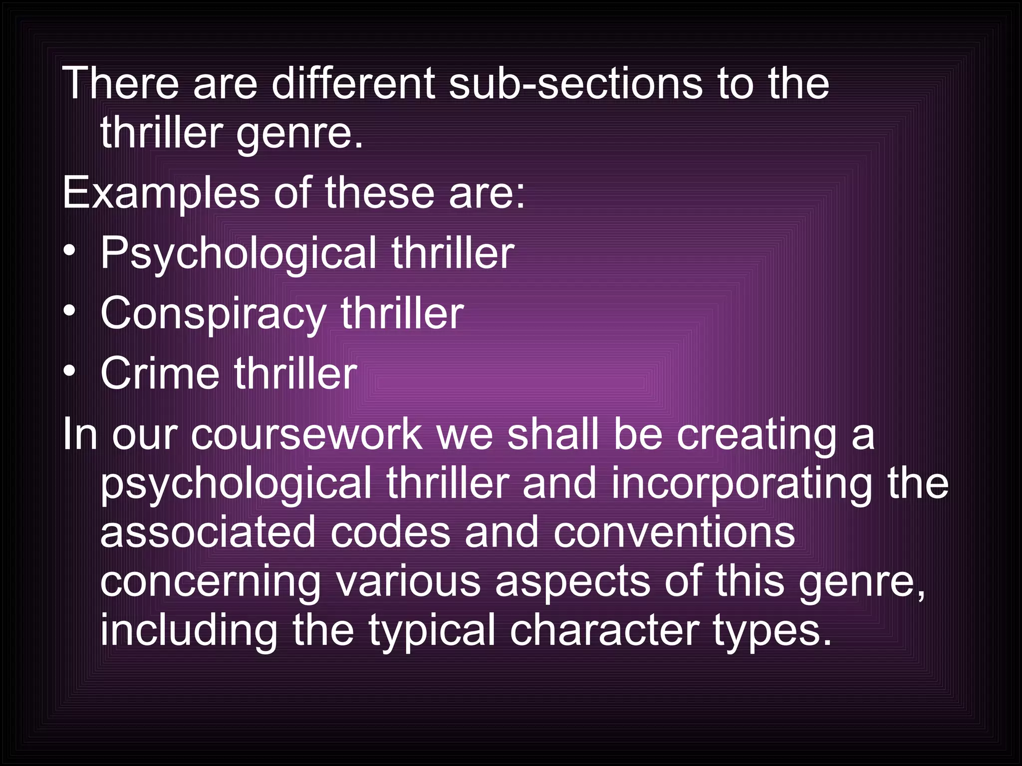 Typical Characters In Thrillers | PPT