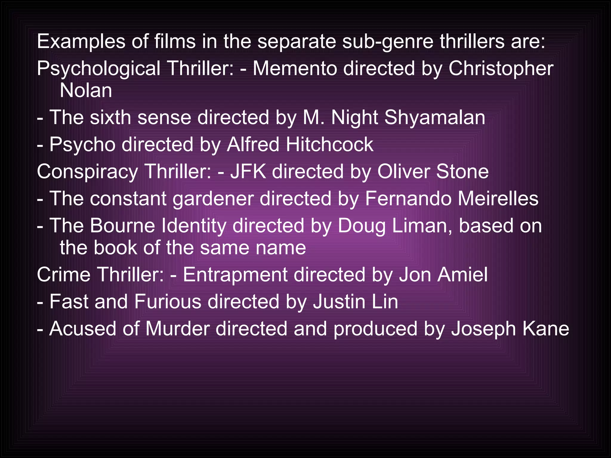 Typical Characters In Thrillers | PPT