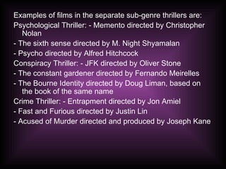 Typical Characters In Thrillers | PPT