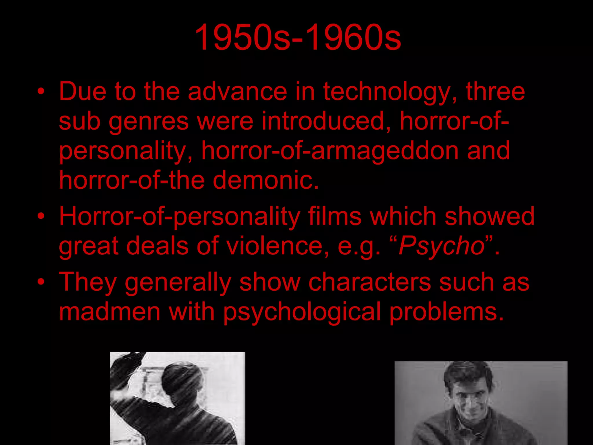 Typical Characters Within A Horror Film | PPT
