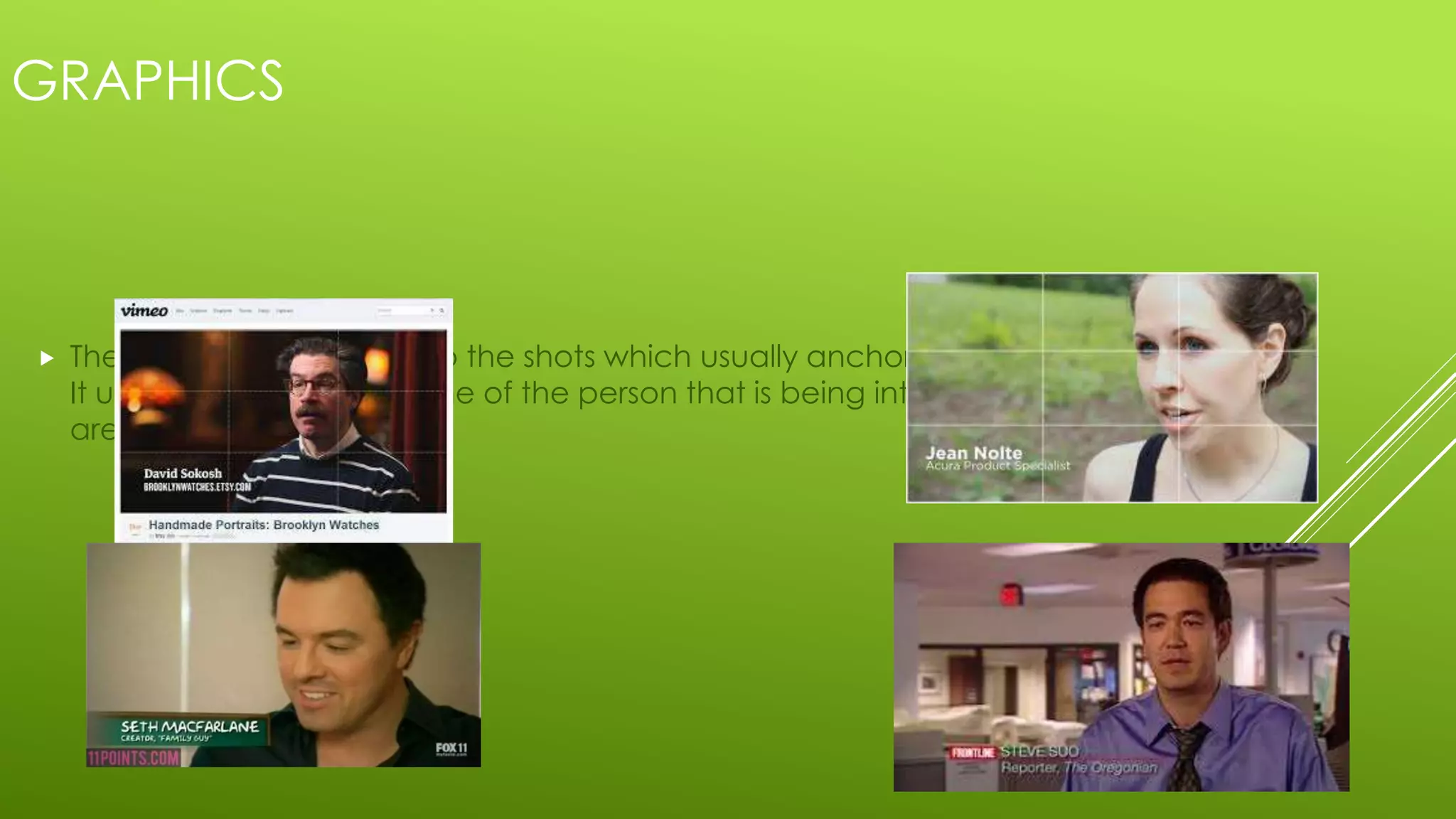 Typical codes and conventions of documentary interviews | PPT