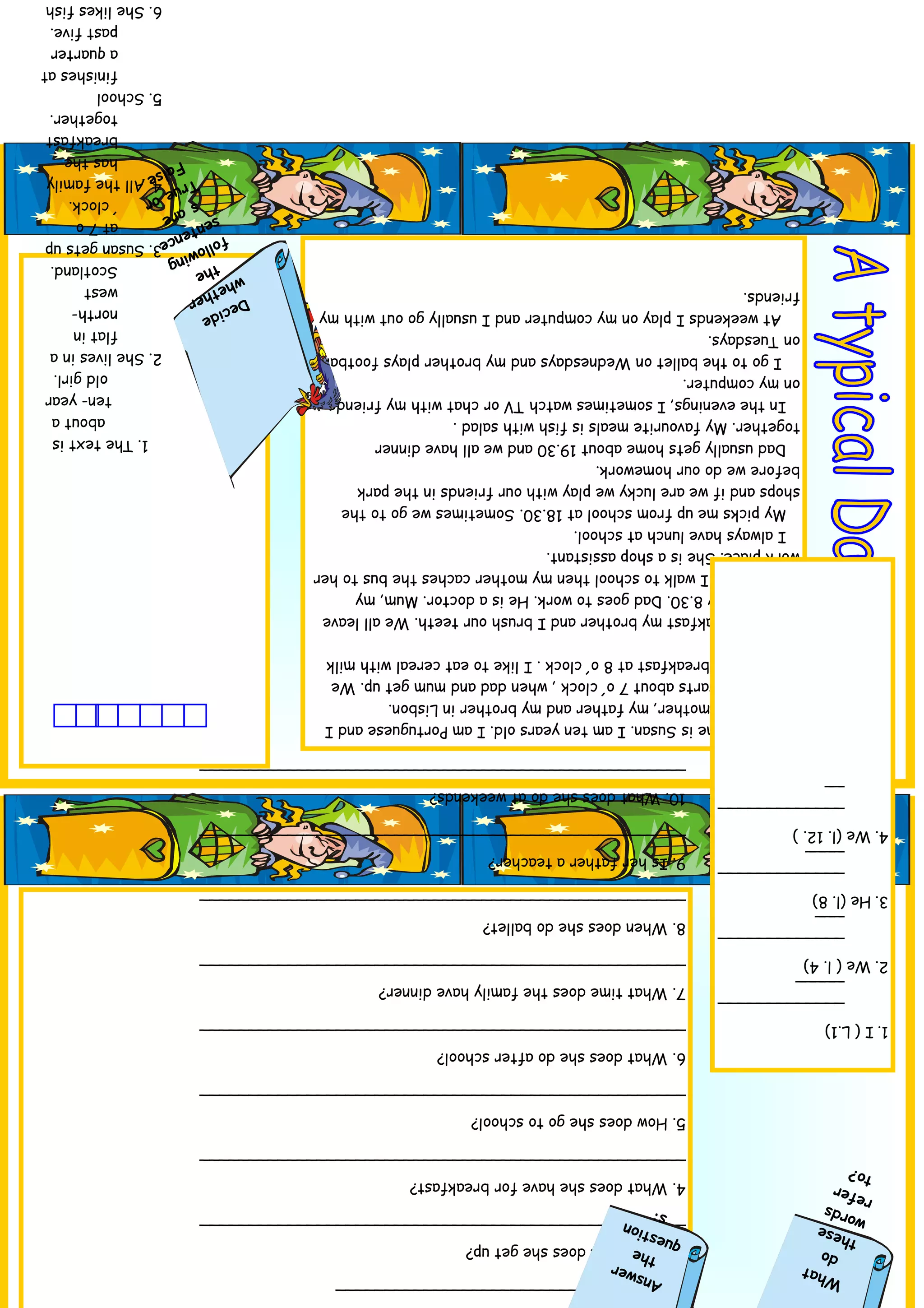 Typical day (English Excercise) | DOC
