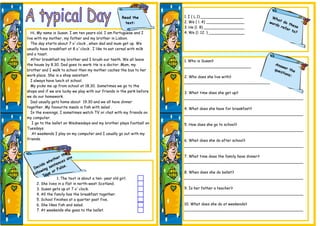 Typical day (English Excercise) | DOC