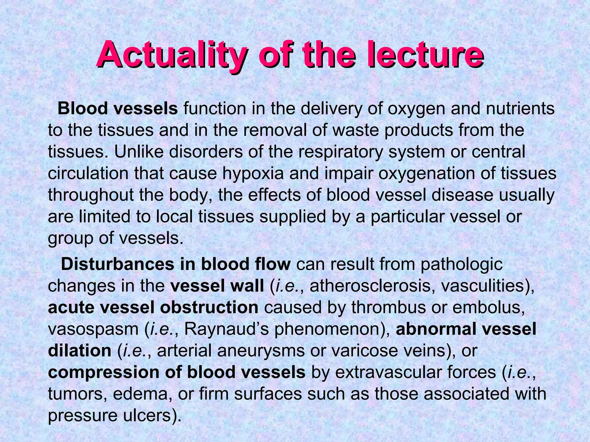 Typical disorders of peripheral blood flow | PPT