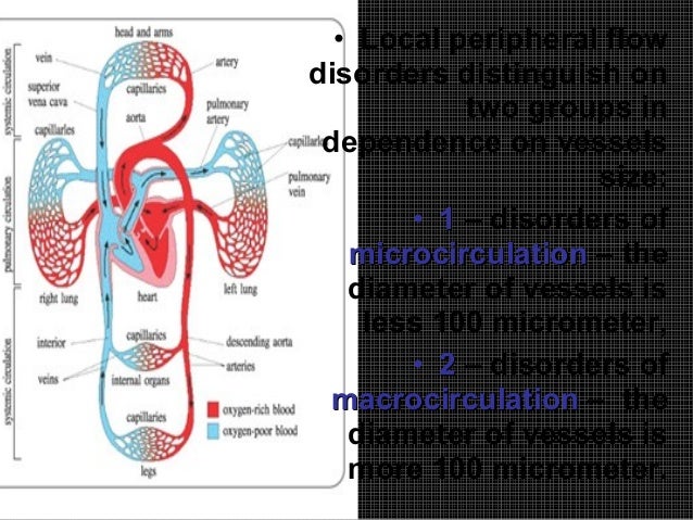 Typical disorders of peripheral blood flow