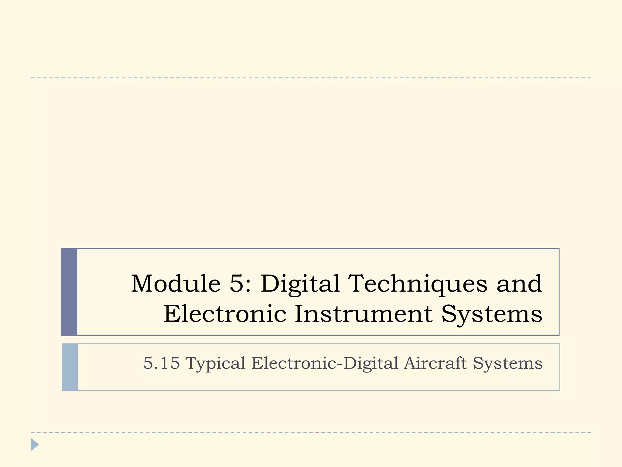 5.15 Typical electronic digital aircraft systems | PPTX