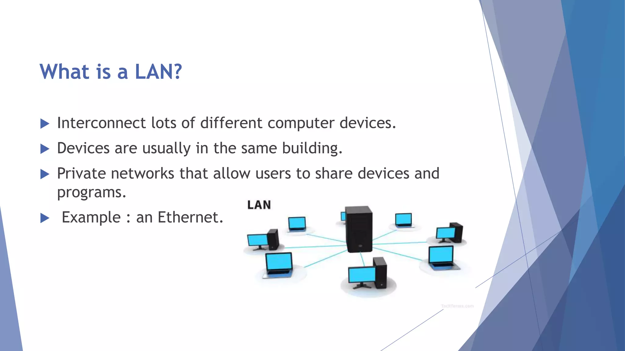 Typical elements in a LAN | PPT
