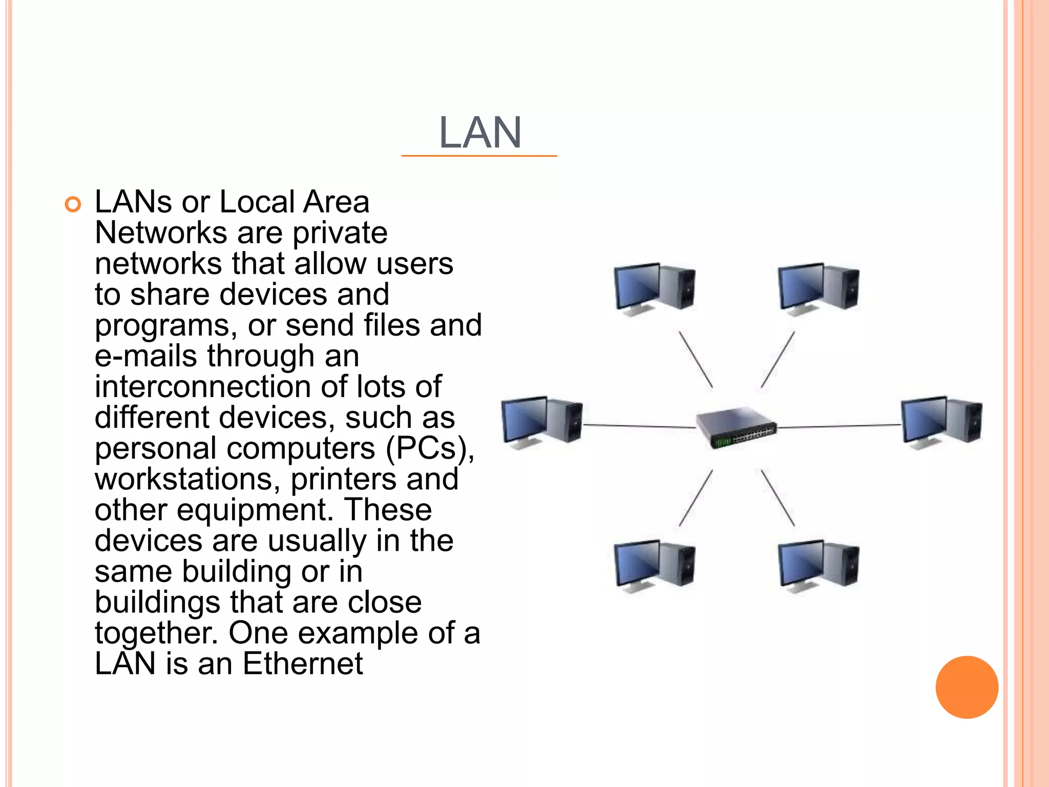 Typical elements in a LAN Palacios | PPT