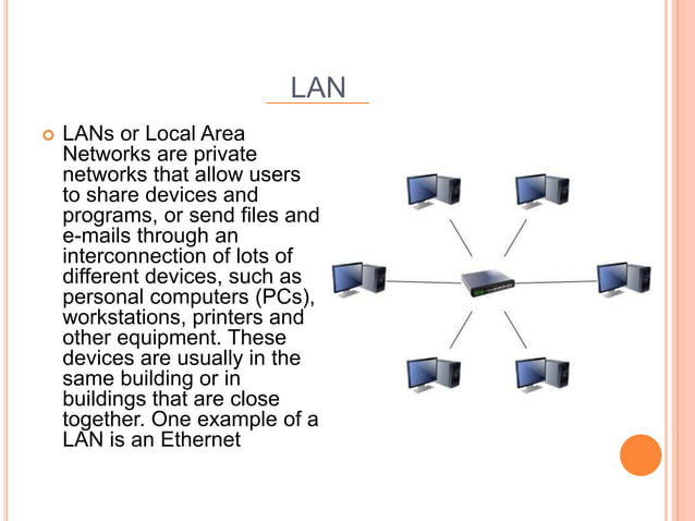 Typical elements in a LAN Palacios | PPT