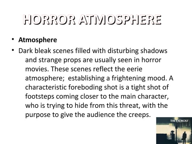 Typical horror characteristics | PPT