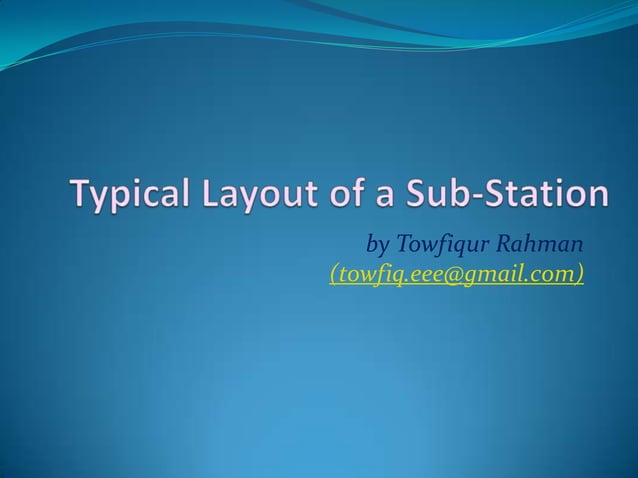 Typical layout of a Sub-Station | PPSX