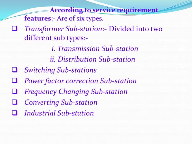Typical layout of a Sub-Station | PPSX