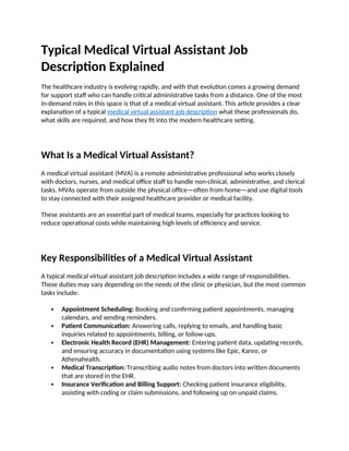Typical Medical Virtual Assistant Job Description Explained.docx