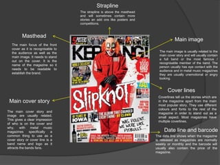 Typical music magazine conventions