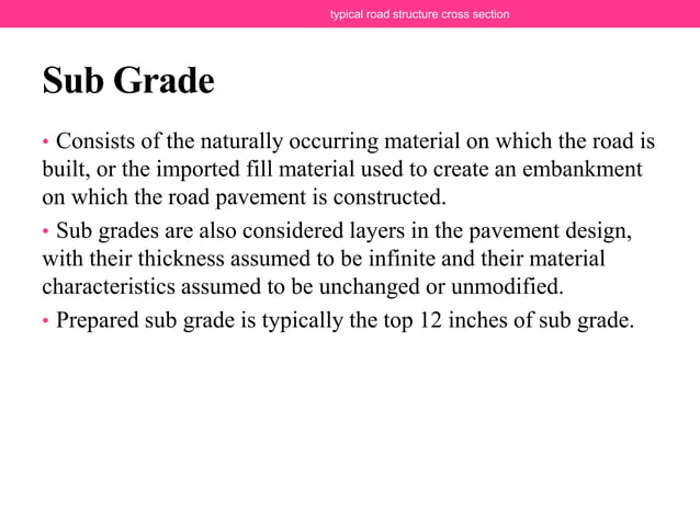 Typical road structure cross section details | PPTX