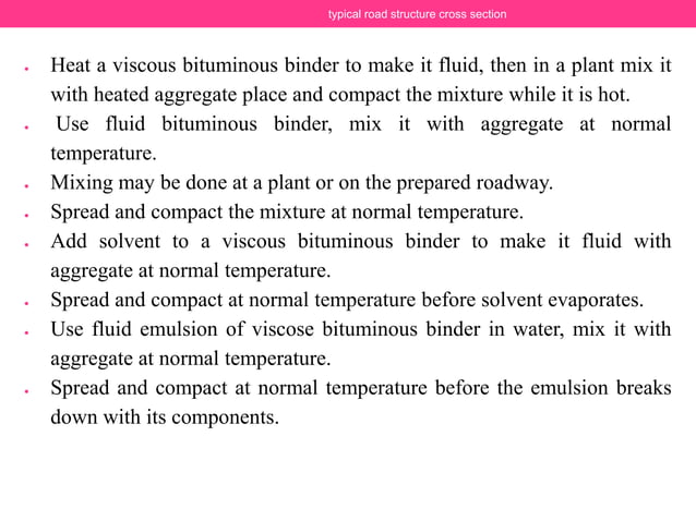 Typical road structure cross section details | PPTX