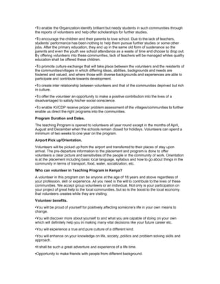 VOLUNTEERS TYPICAL ACTIVITIES | DOC