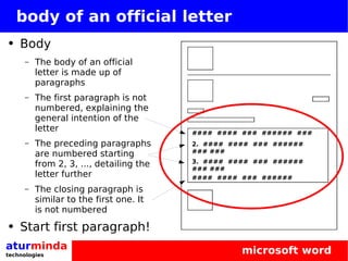 Typing An Official Letter | PDF