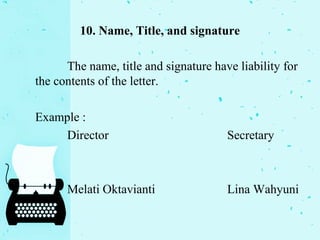 Typing a letter | PPT