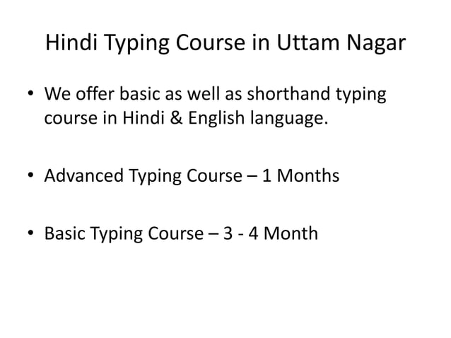 Typing institute in delhi | PPT