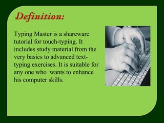 Typing master pro. | PPT