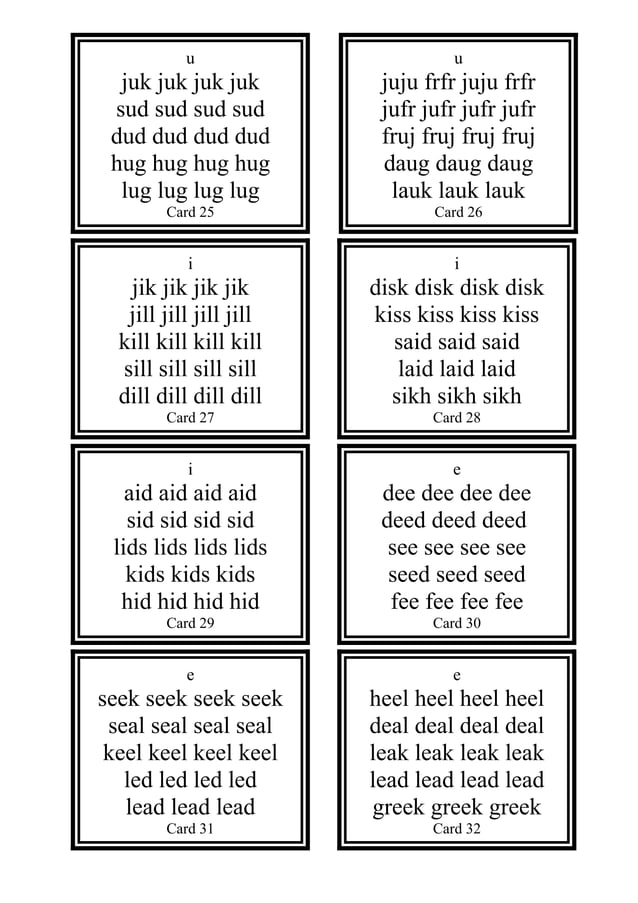 Typing Practice Cards 64 | DOC