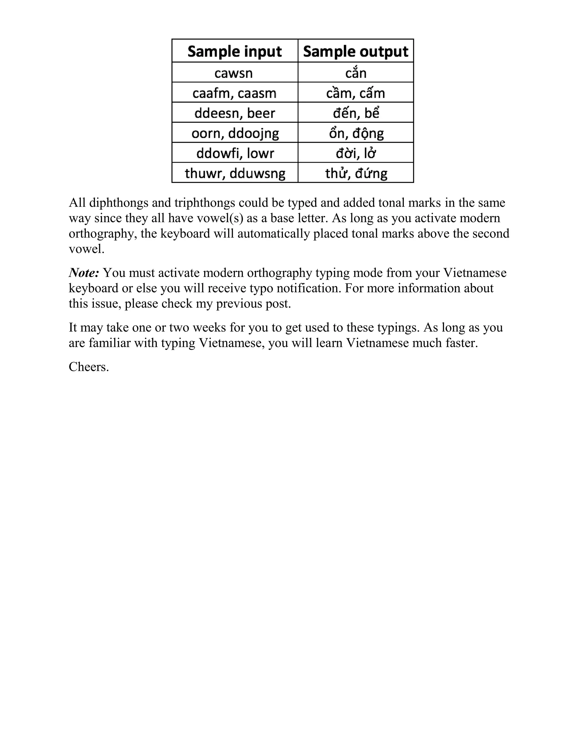 Typing vietnamese guide | PDF