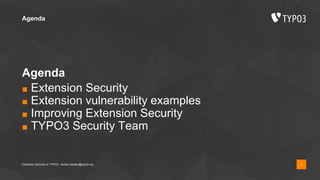 TYPO3 Extension Security | PPT
