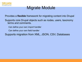 Data migration to Drupal using Migrate Module | ODP | Databases | Computer Software and Applications