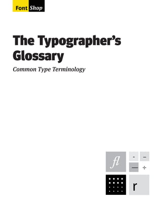Typographers glossary | PDF