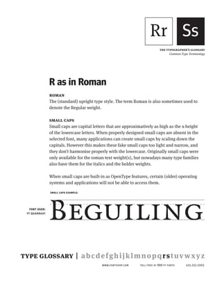 Typographers glossary | PDF