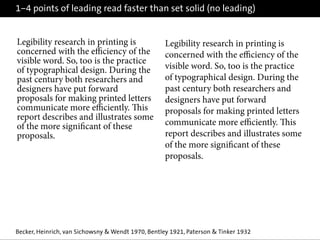 Typographic hierarchy and legibility research | PDF