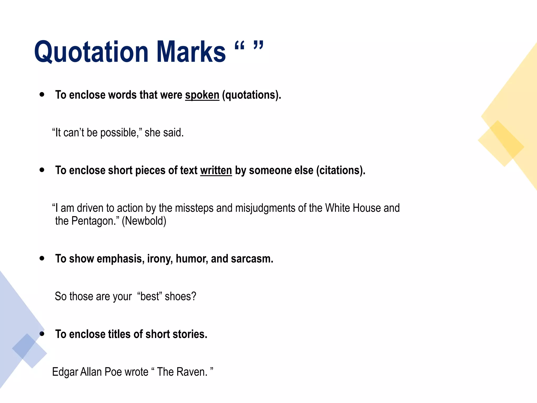 Typographical clues and punctuation marks | PPTX