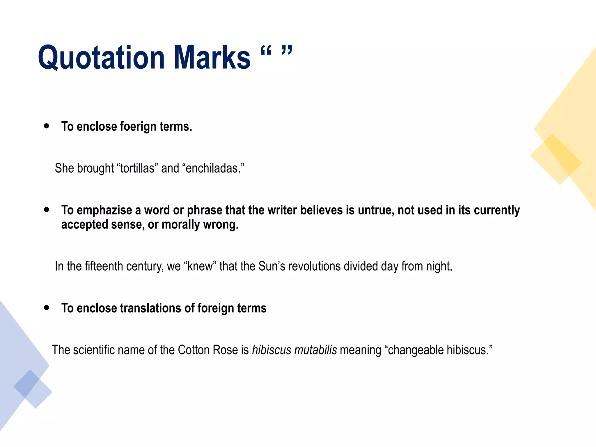 Typographical clues and punctuation marks | PPTX
