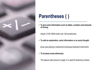 Typographical clues and punctuation marks | PPTX