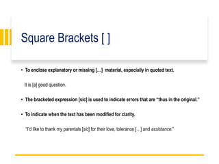 Typographical clues and punctuation marks | PPTX