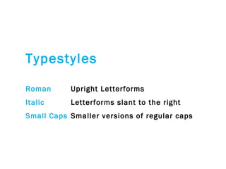 Typography Anatomy presentation 2016 | PPT