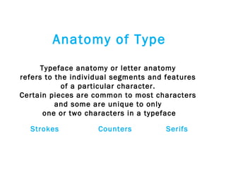 Typography Anatomy presentation 2016 | PPT