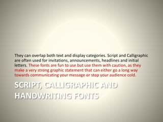 Typography - Selecting the Right Type for the Job | PPT